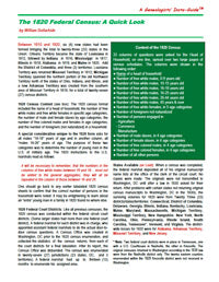 The 1820 Census: A Quick Look - A Genealogists' Insta-Guide – Family ...