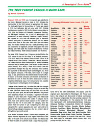 The 1830 Census: A Quick Look - A Genealogists' Insta-Guide – Family ...