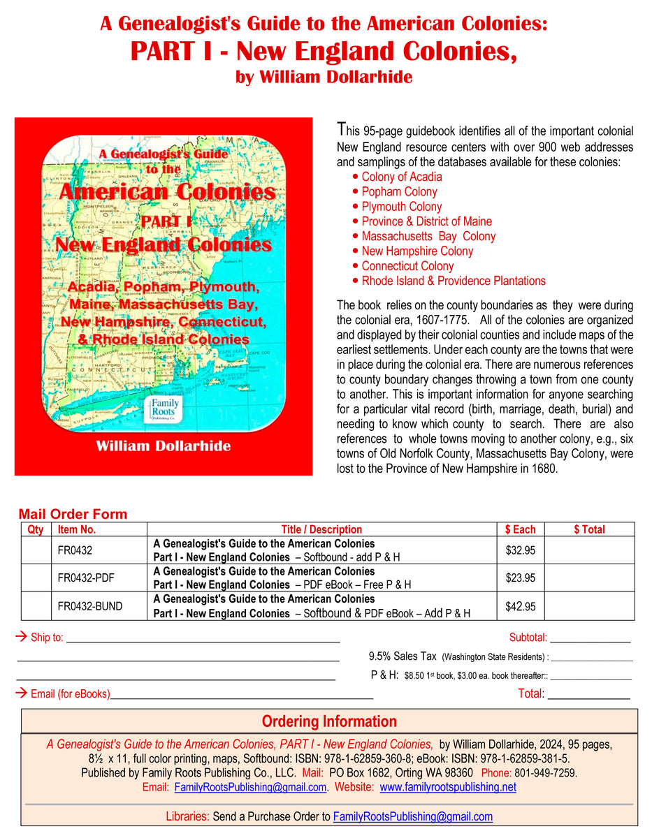 FREE Flyer: Downloadable PDF Flyer - A Genealogist's Guide to the Amer ...