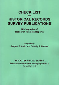 Check List Of Historical Records Survey Publications, Bibliography Of ...