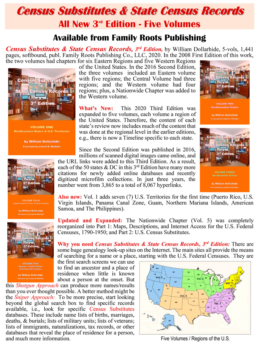 FREE FLYER: Downloadable PDF Flyer - Census Substitutes & State Census ...