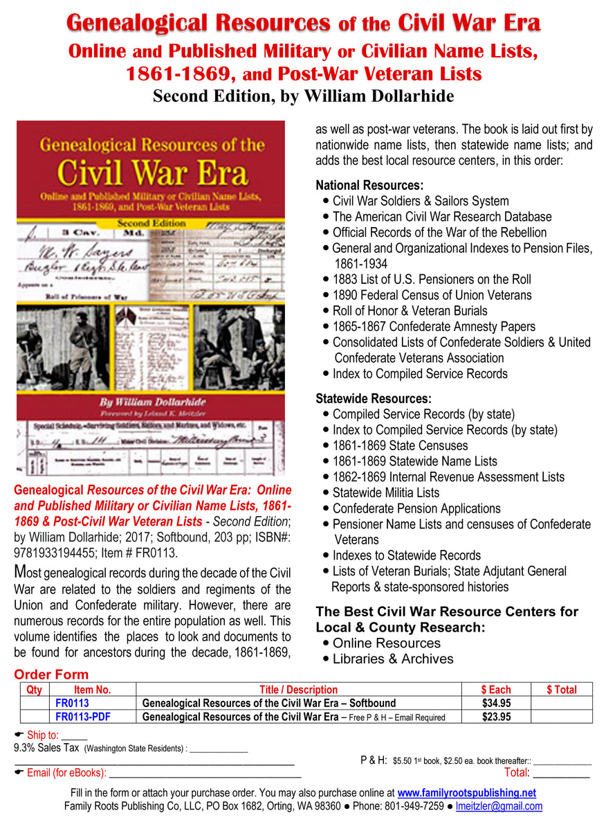 FREE FLYER: Downloadable PDF Flyer - Genealogical Resources of the Civ ...