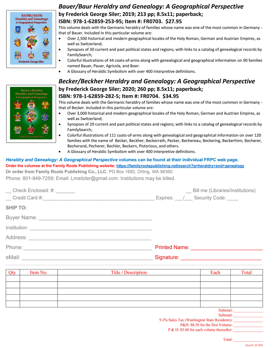 FREE FLYER: Downloadable PDF Flyer - Heraldry and Genealogy: A Geograp ...