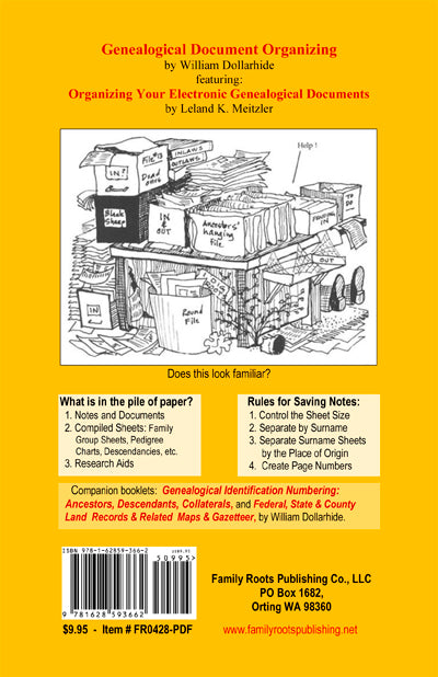 Genealogical Document Organization: Paper Files to Computer Files - Fe ...