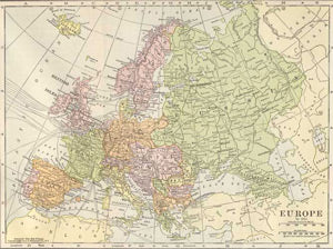 1911 Map of Europe - Pre WWI – Family Roots Publishing