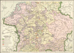 1550 Map of Germany – Family Roots Publishing