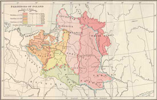 1772 - 1795 Partitions of Poland Map – Family Roots Publishing