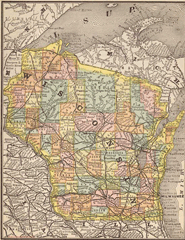 Wisconsin 1884 Map – Family Roots Publishing