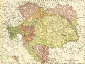 1895 Map of Bohemia, Moravia, Austria, Hungary & More – Family Roots ...