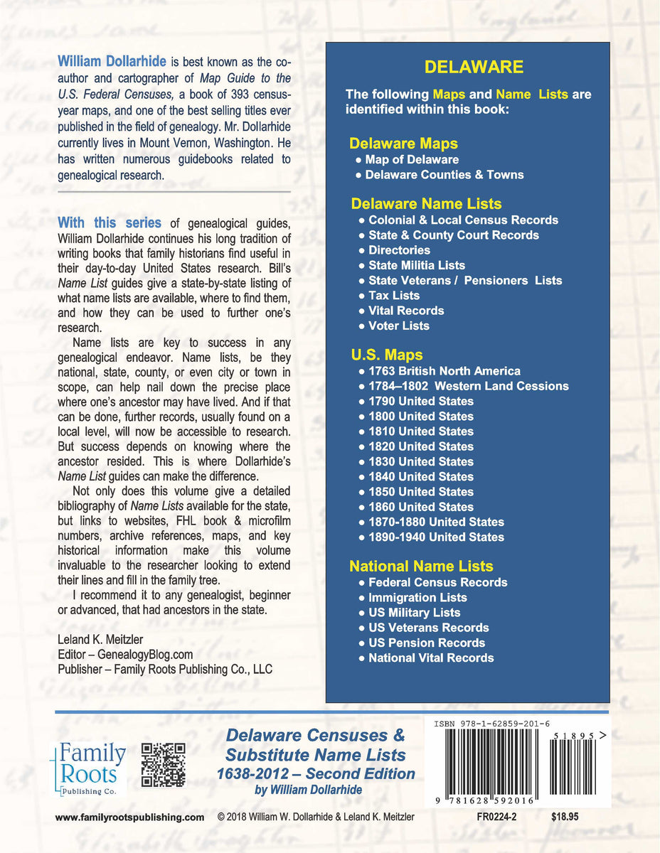 Delaware Censuses & Substitute Name Lists, 1638-2012 – Second Edition ...