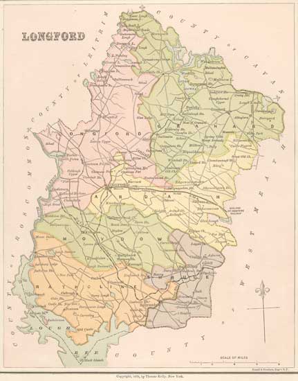 County Longford, Ireland 1879 Map – Family Roots Publishing