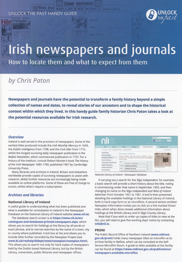 Handy Guide: Irish Newspapers and Journals: How to Locate Them and Wha ...