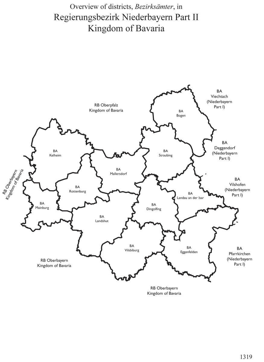 Map Guide to German Parish Registers - Vol. 20 - Bavaria VII - RB Nied ...