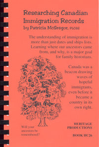 Researching Canadian Immigration Records – Family Roots Publishing